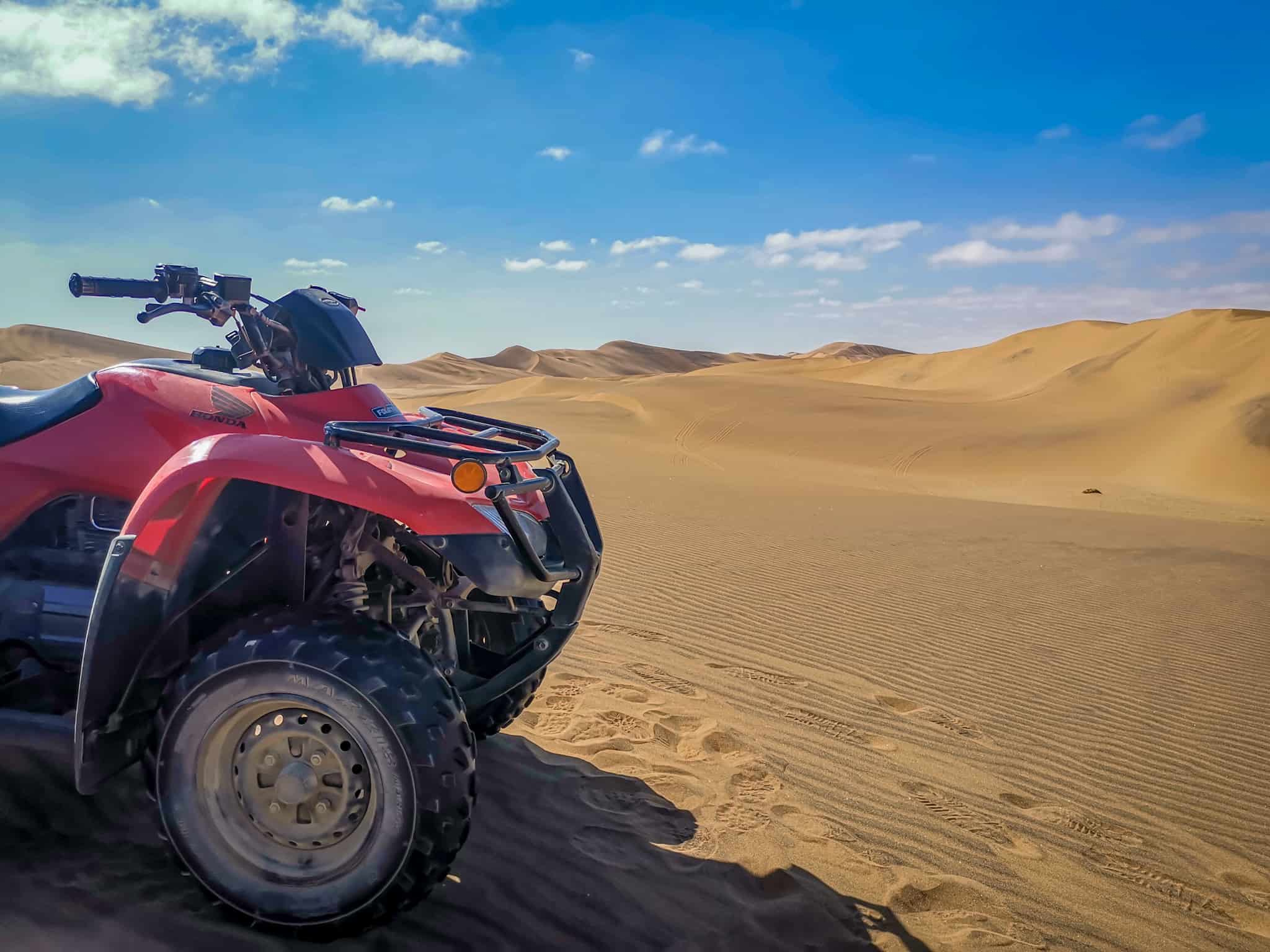 Quad bike riding in Swakopmund, Namibia - Four Worn Soles